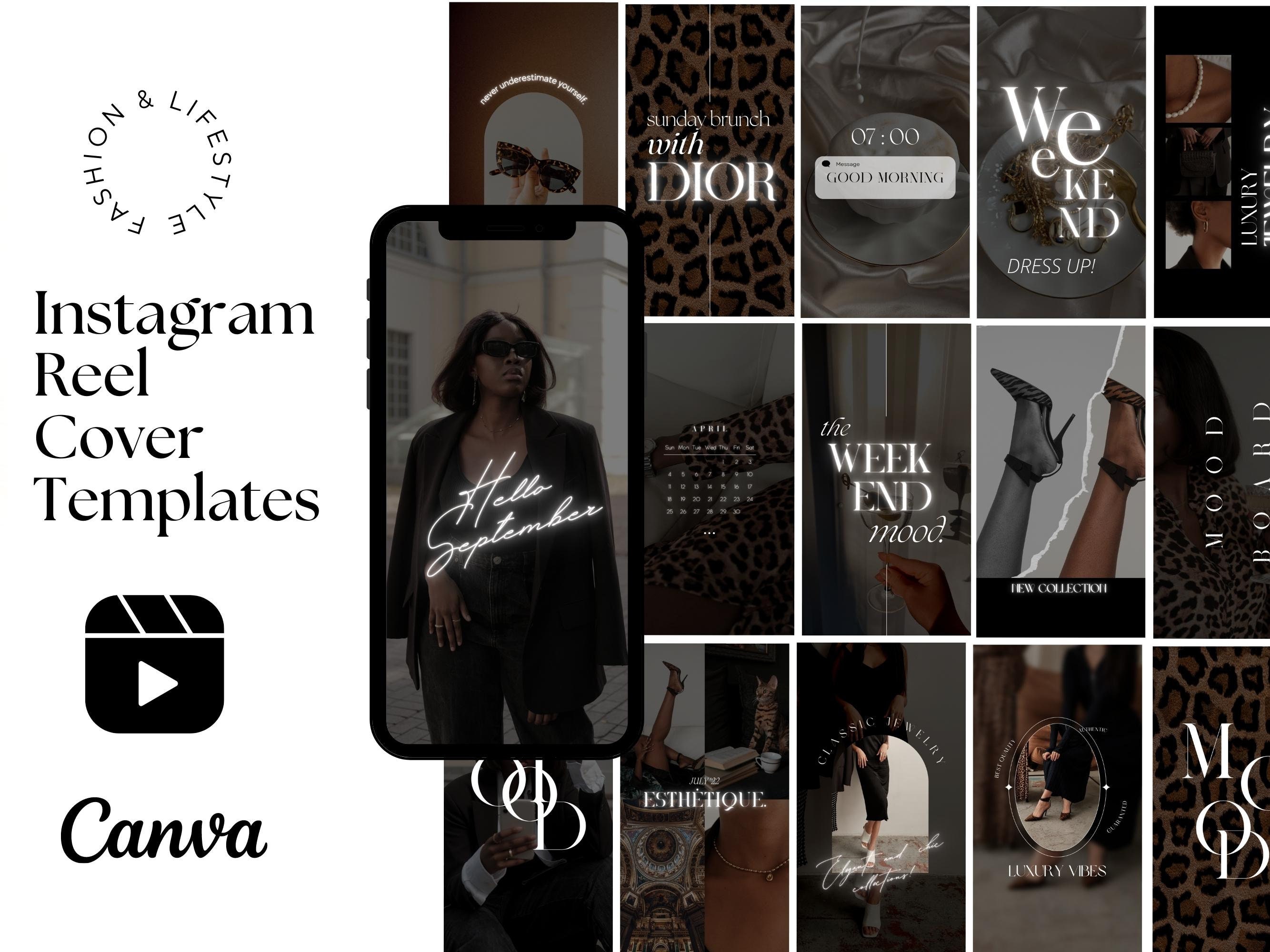 Instagram Reel and Story Templates Dark Preset Reel Cover - Etsy