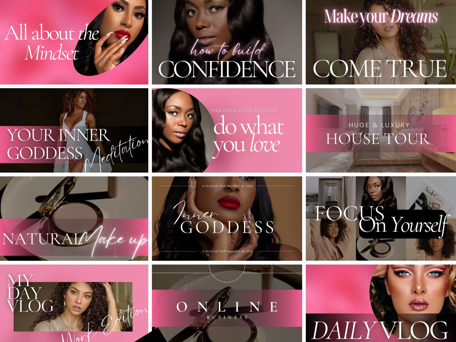 Youtube Thumbnails Canva Templates Minimalist Youtube Thumbnails ...