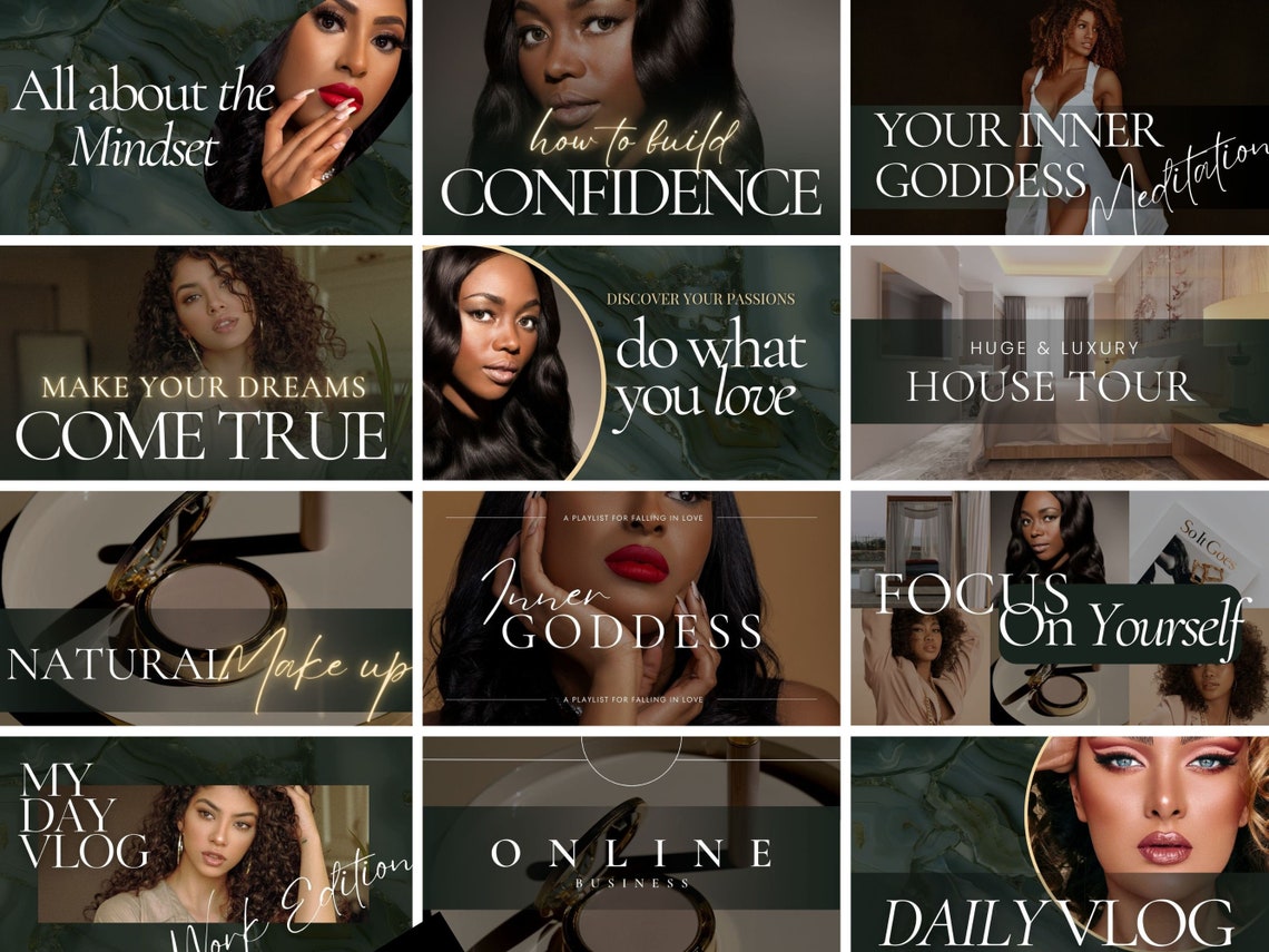 Youtube Thumbnails Canva Templates Minimalist Youtube Thumbnails ...