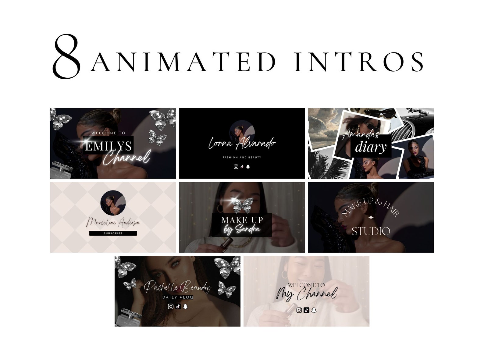 Youtube Branding Kit Youtube Banner Youtube Thumbnail Youtube Intro ...