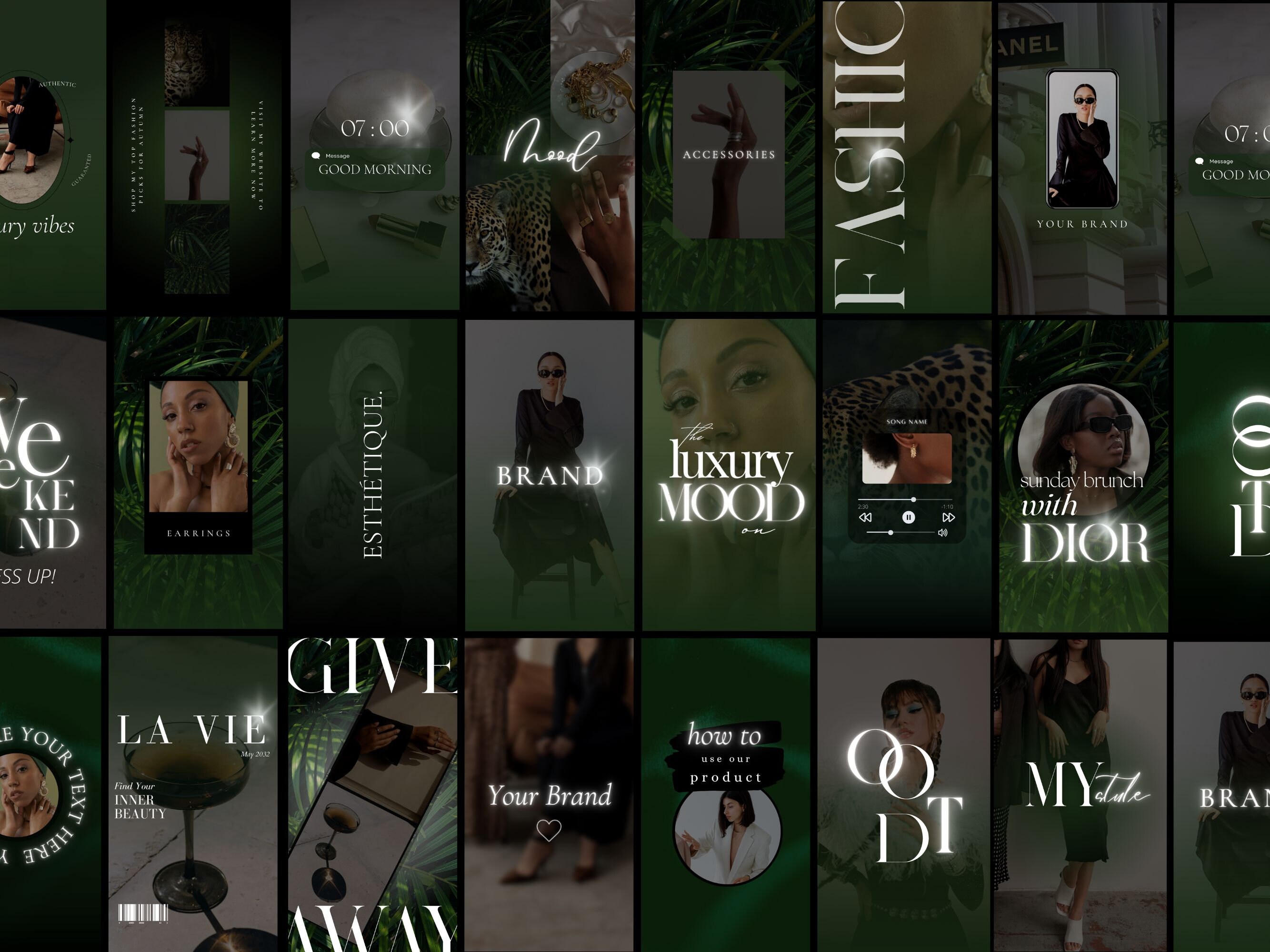 Instagram Reels Templates for Brand Dark Preset Reel Cover Template ...