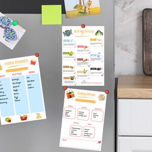 School Lunch Meal Planner Printable | Food Diary | Meal Planner ...