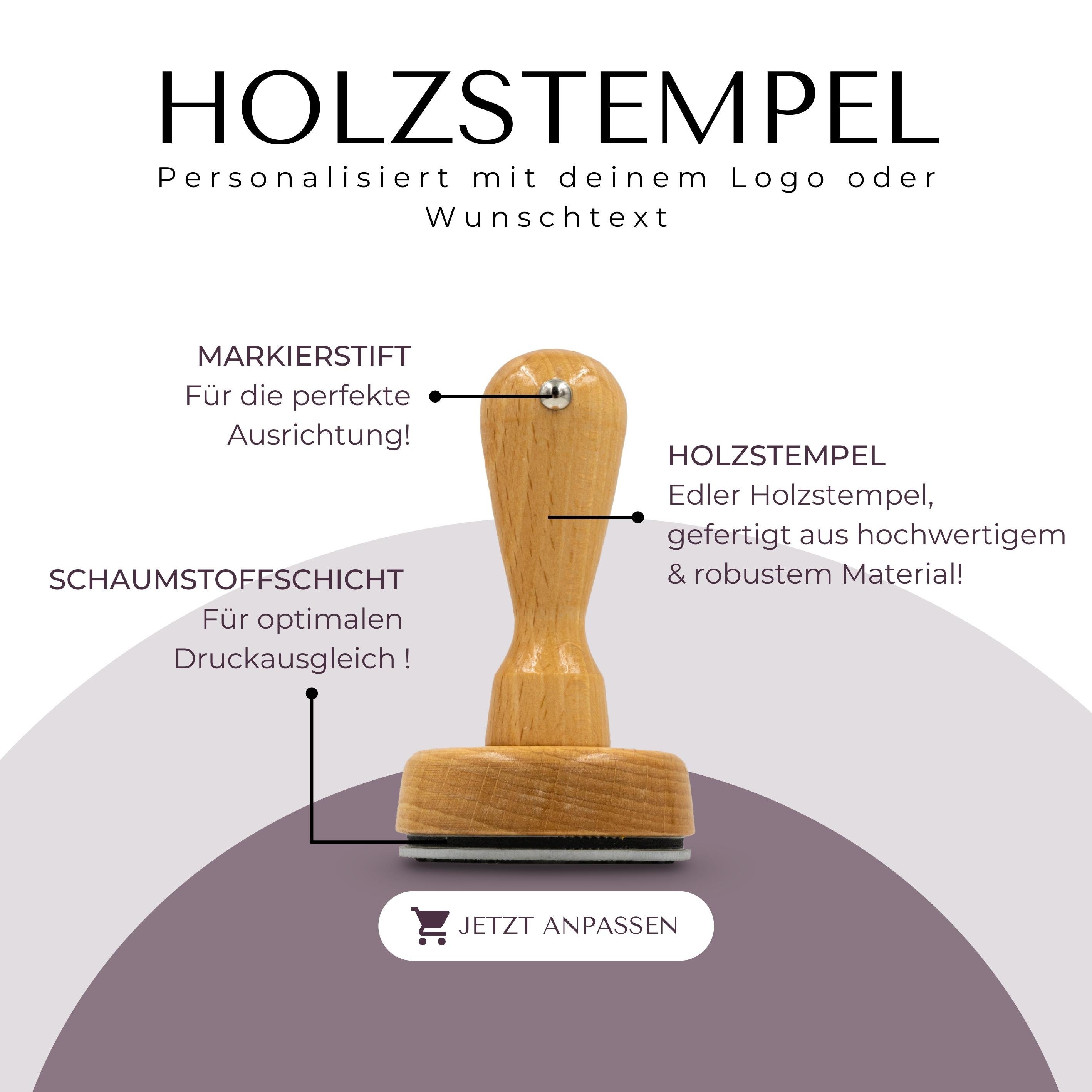 Stempel mit eigenem Logo / Motiv /Text Stempel - Etsy.de