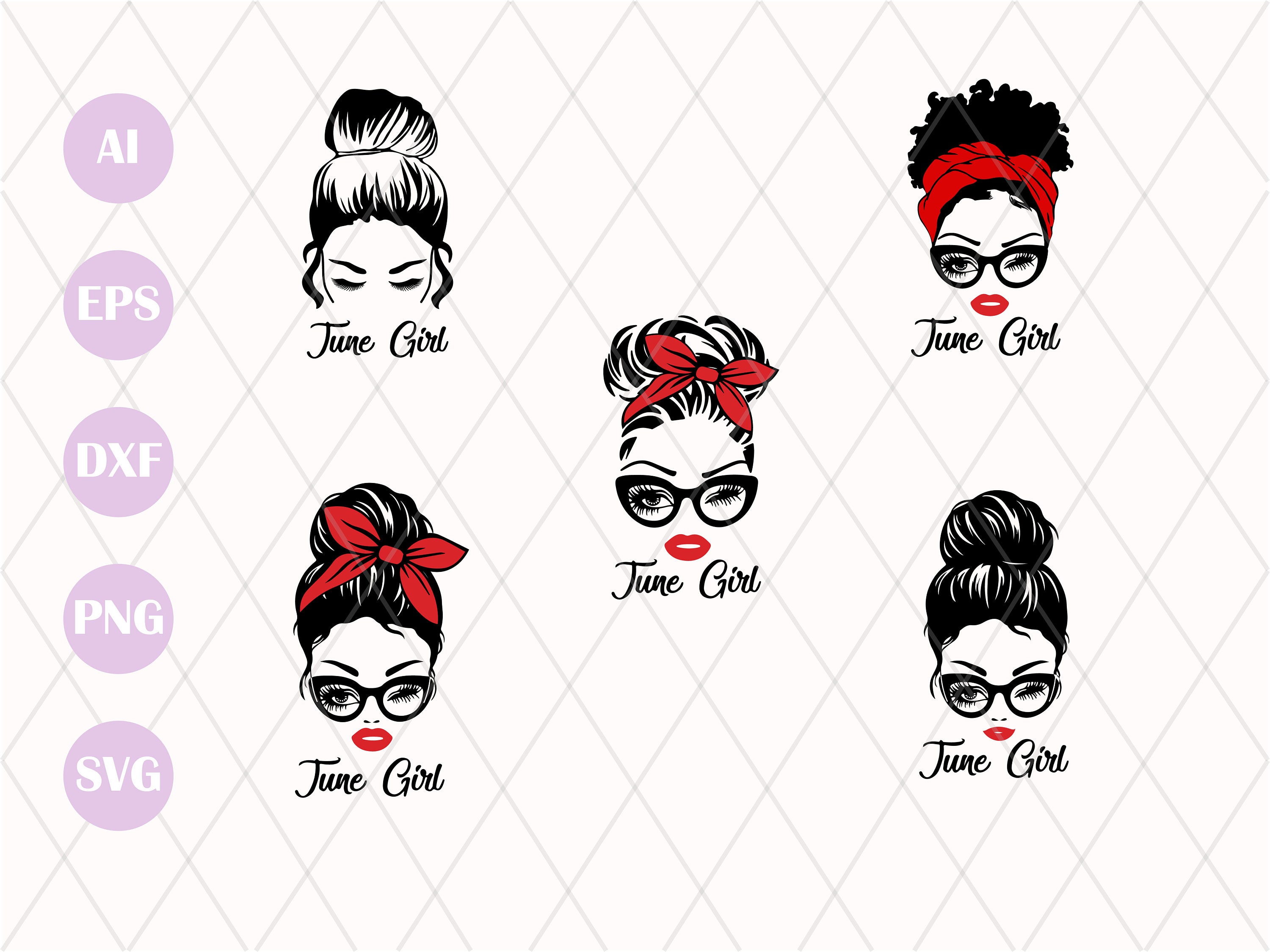 June Girl SVG Cut File June Girl Bundle SVG June SVG - Etsy