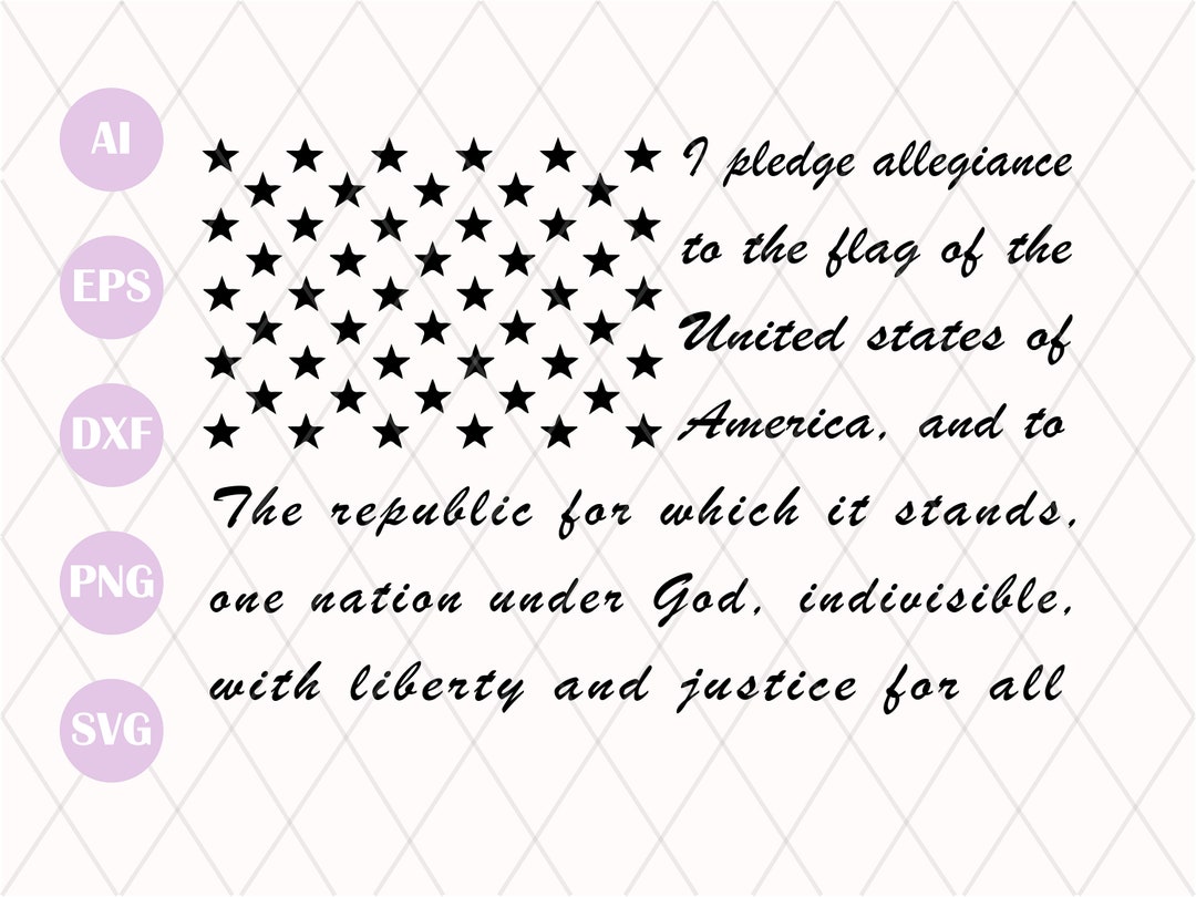 4th of July Pledge SVG Png | USA Flag Pledge Svg | Nine Line Pledge Svg ...