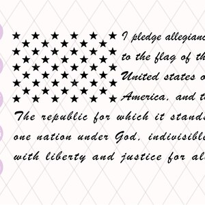 4th of July Pledge SVG Png | USA Flag Pledge Svg | Nine Line Pledge Svg ...