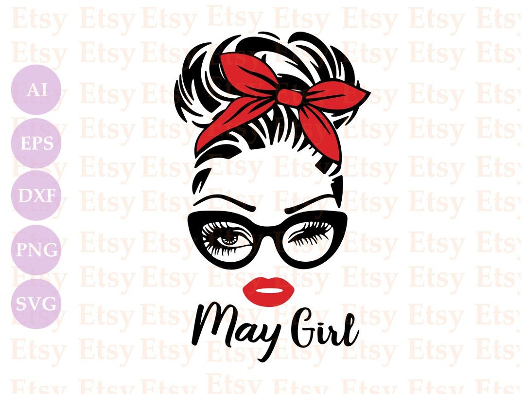 May Girl Svg Cut File | May Birthday Svg | Birthday Girl SVG | Birthday ...