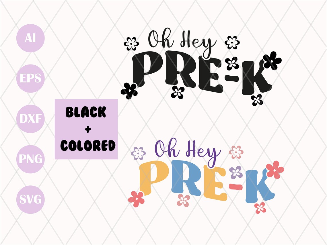 Oh Hey Pre-k Svg Pre-k Svg First Day of School Svg Back to - Etsy