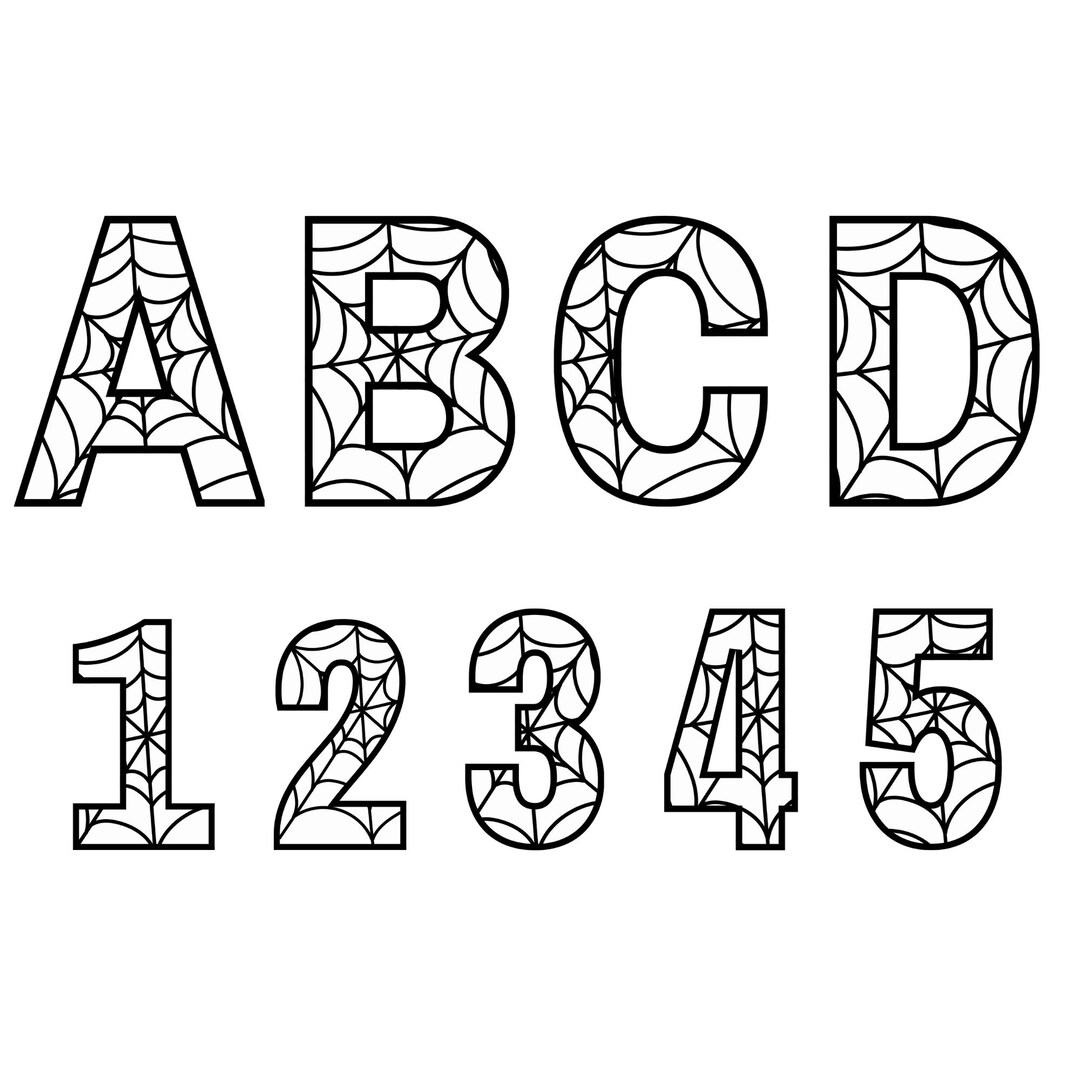 SPIDER ALPHABET PNG Bundle, Spider Alphabet Clipart 10x10 Cm, Png Files ...