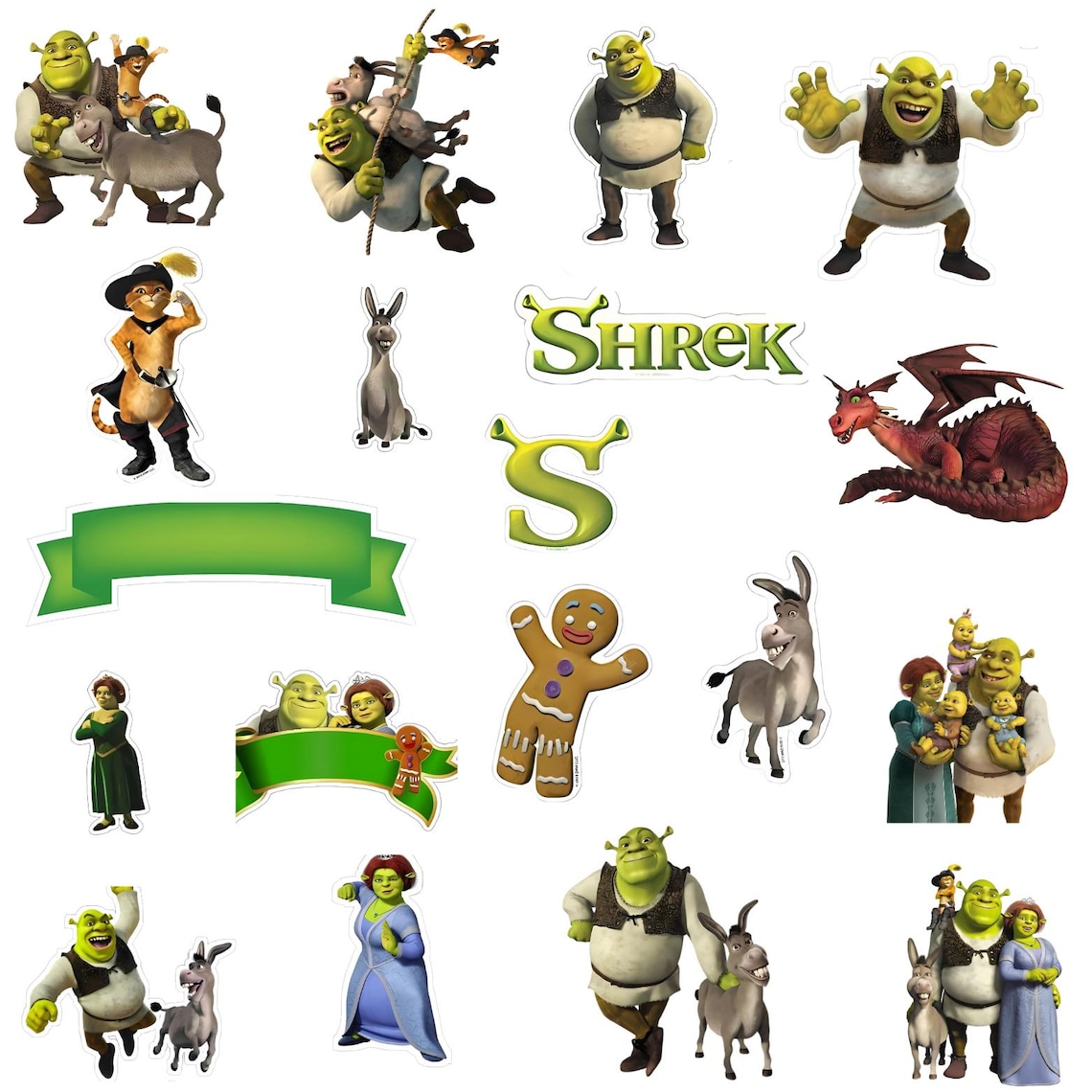 High Quality SHREK Stickers, Shrek PNG Stickers, Cute Shrek Stickers ...