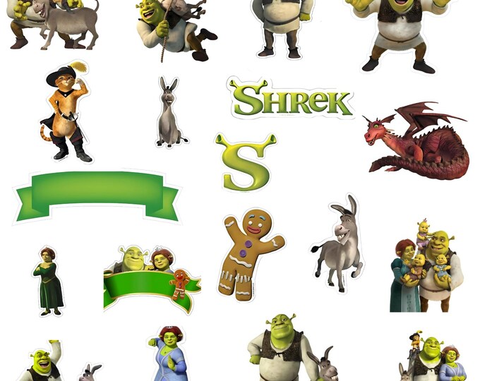 High Quality SHREK Stickers, Shrek PNG Stickers, Cute Shrek Stickers ...