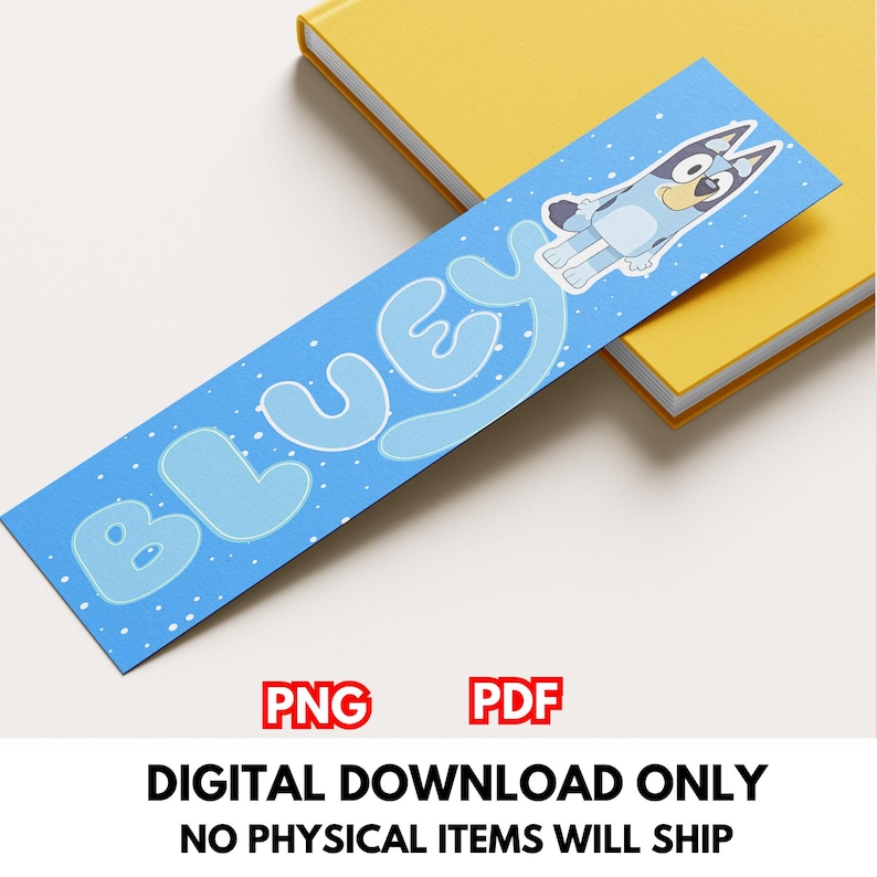 Bluey, Printable Bookmarks Template, Printable Bookmarks Set, Bookmarks ...