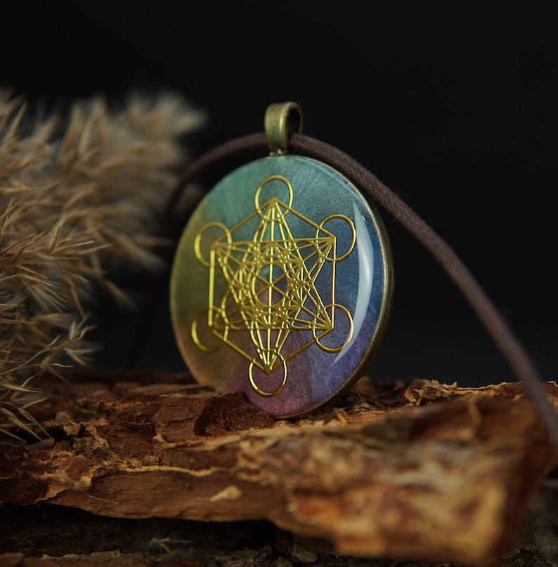 Amulet With Metatron Symbol Orgonite Sacred Geometry Spiritual Jewelry ...