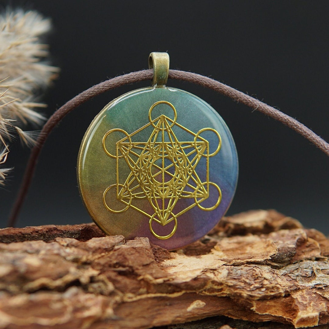 Amulet With Metatron Symbol Orgonite Sacred Geometry Spiritual Jewelry ...