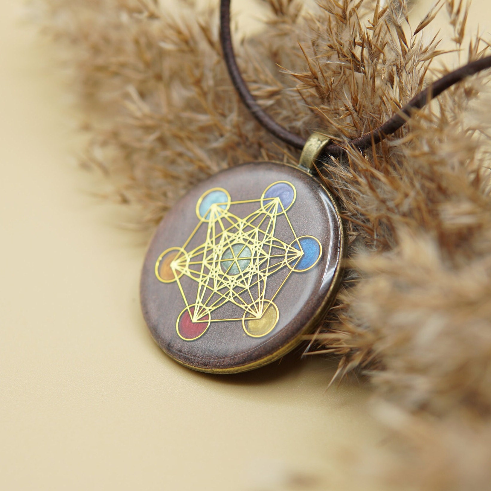 Metatron Symbol Orgonite Amulet - Energy Pendant With Sacred Geometry ...