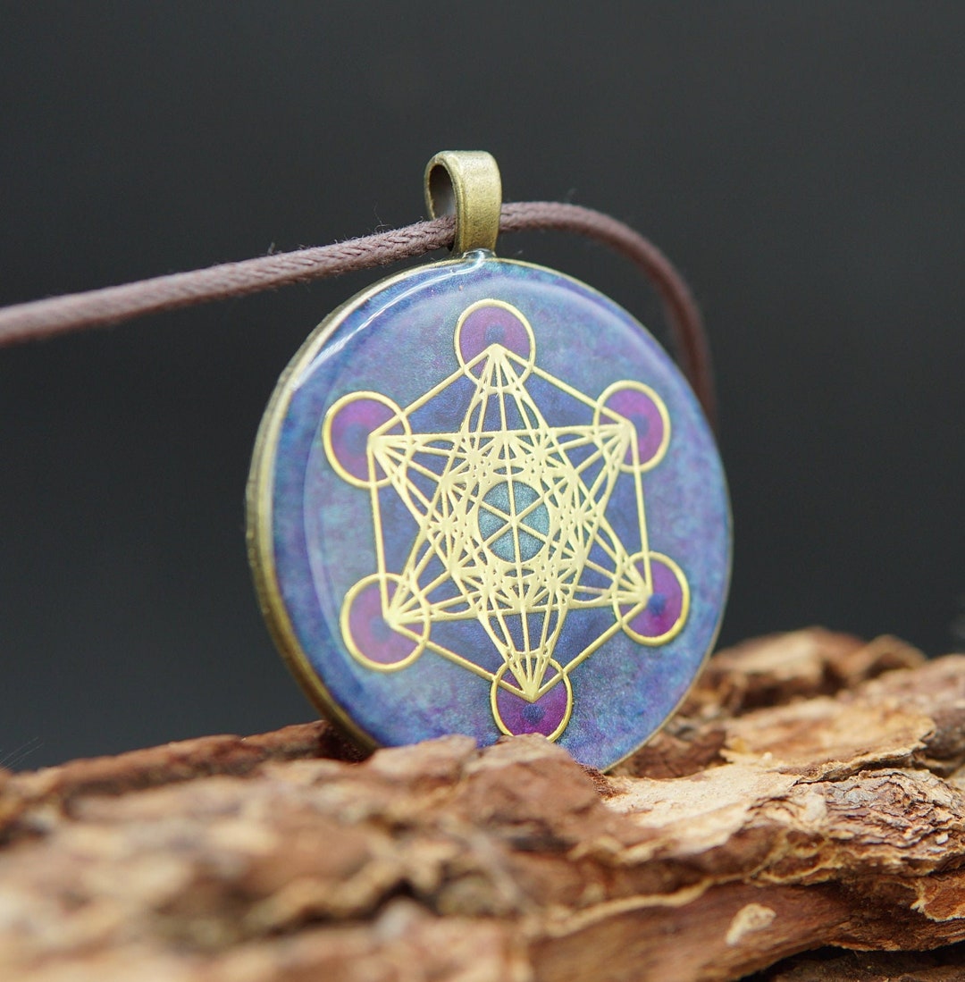 Amulet With Metatron Symbol Orgonite Sacred Geometry Spiritual Jewelry ...