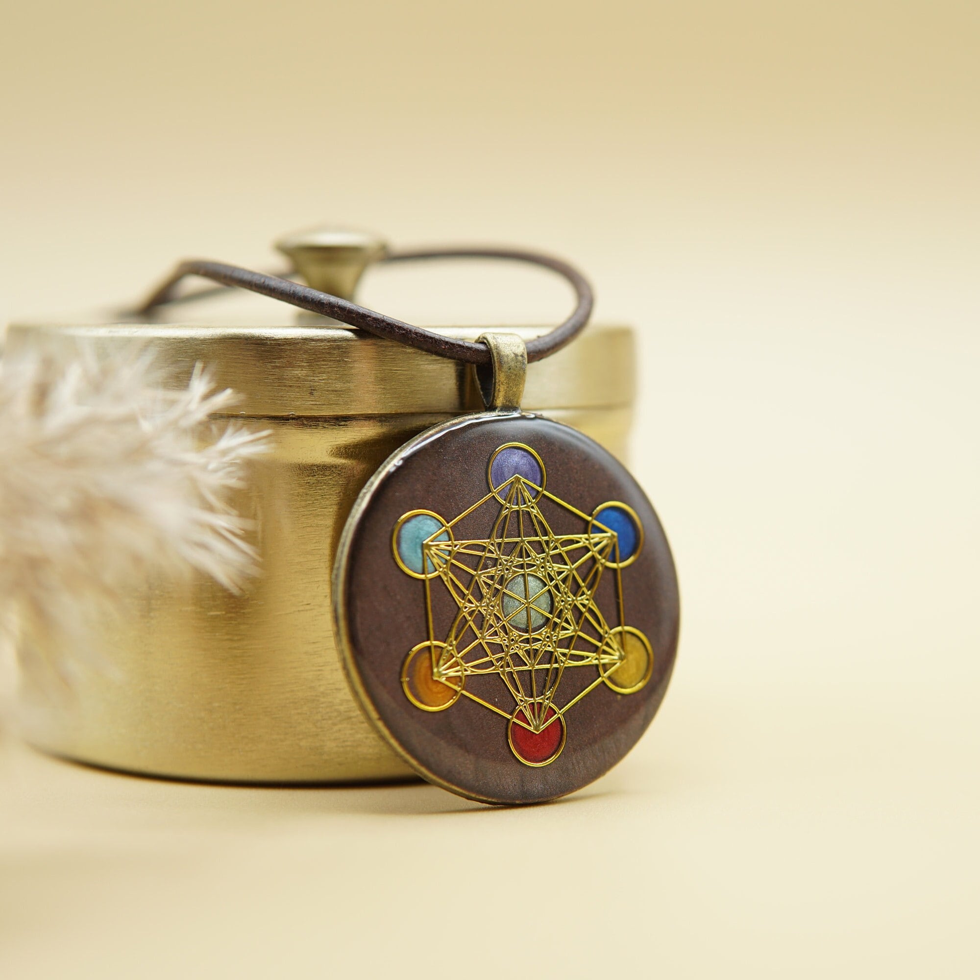 Metatron Symbol Orgonite Amulet - Energy Pendant With Sacred Geometry ...