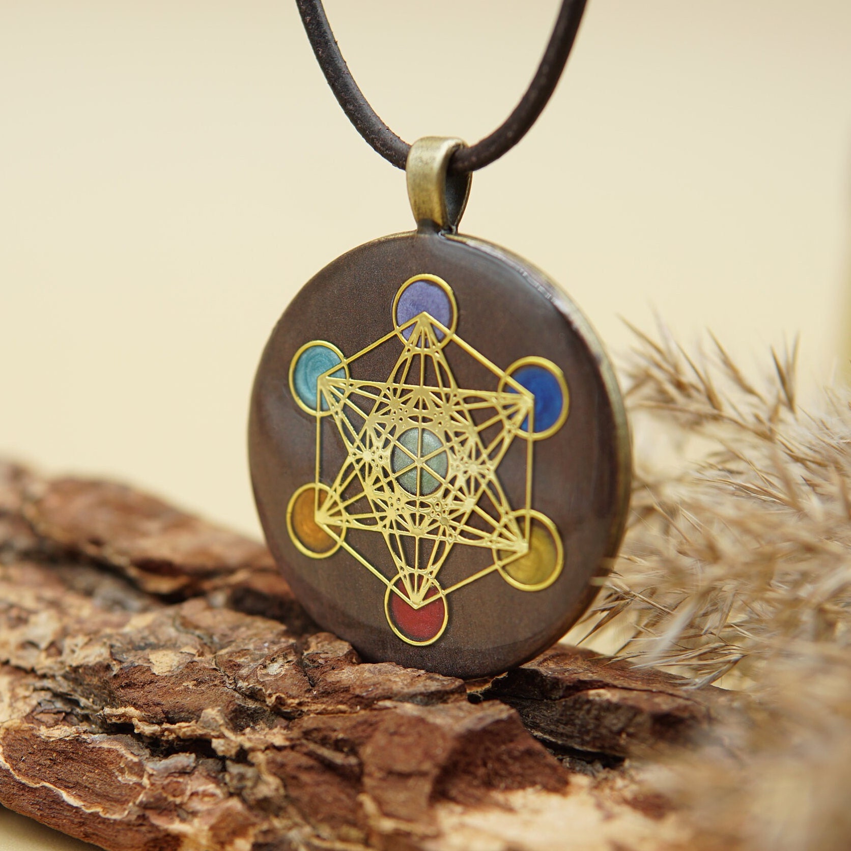 Metatron Symbol Orgonite Amulet - Energy Pendant With Sacred Geometry ...