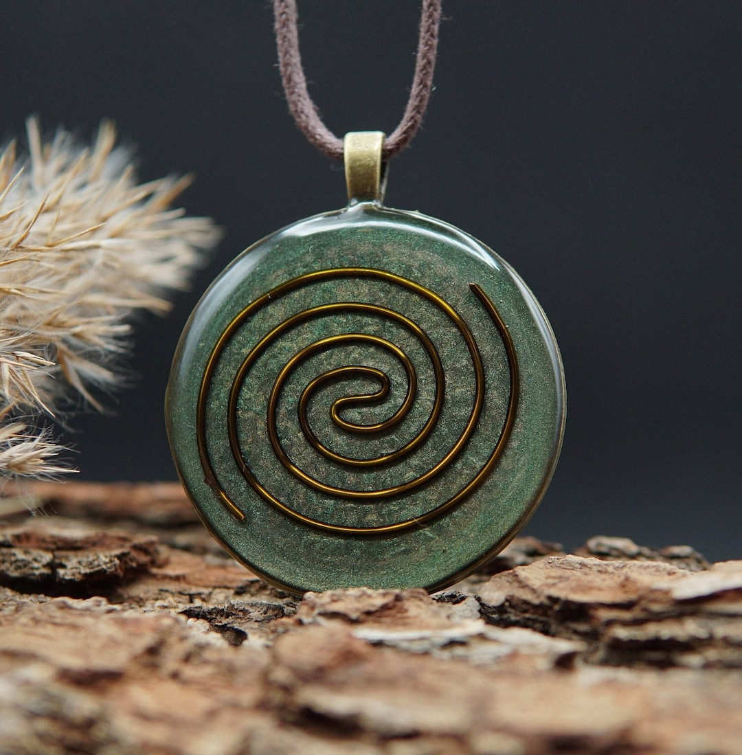 Cosmic Spiral Orgonite Amulet Energy Pendant With Sacred Geometry for ...