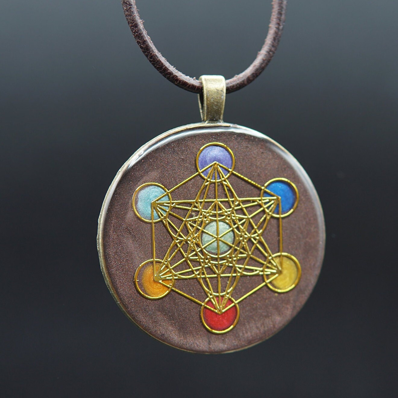Metatron Symbol Orgonite Amulet - Energy Pendant With Sacred Geometry ...