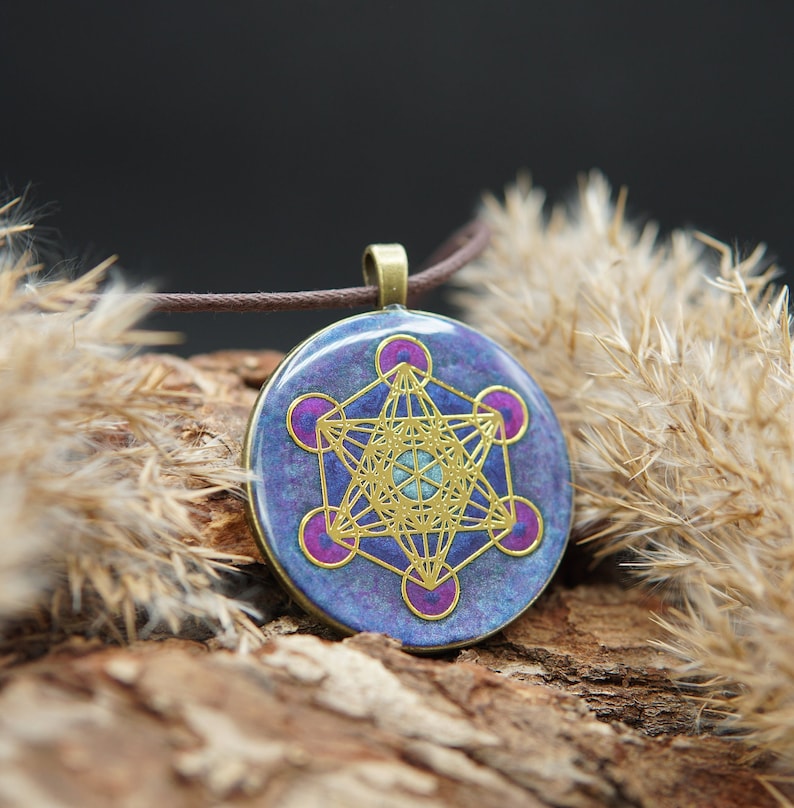 Amulet With Metatron Symbol Orgonite Sacred Geometry Spiritual Jewelry ...