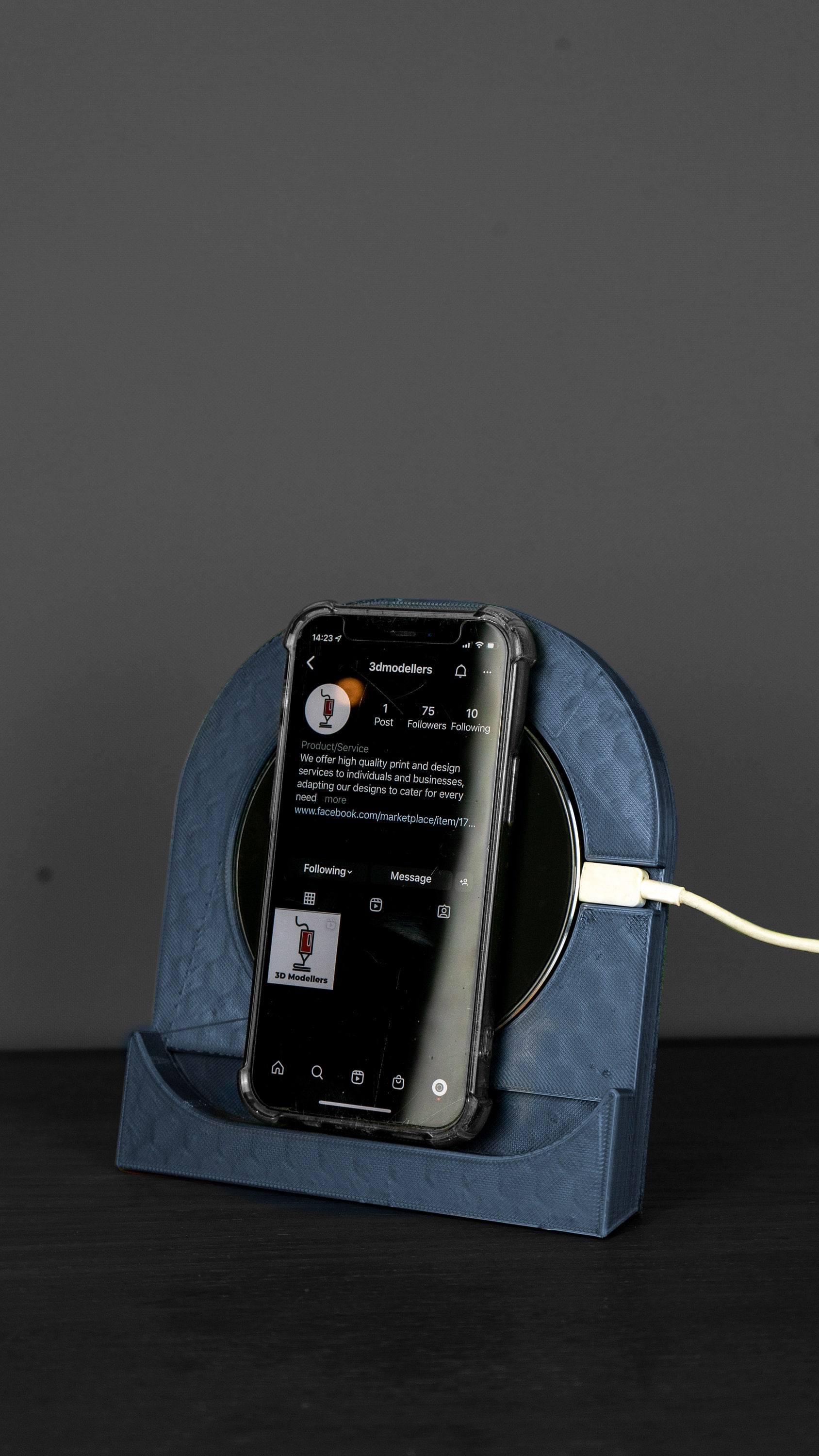 3D Printed Wireless Charging Phone Stand - Etsy