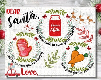 Dear Santa Placemat - Etsy