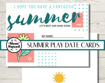 Summer Playdate Cards - Etsy