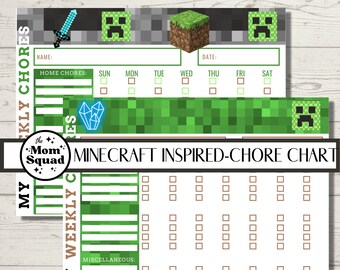 Video Game Chore Chart - Etsy