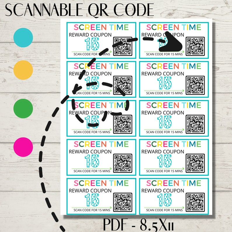 Screen Time Rewards Printable Screen Time Coupons Screen - Etsy
