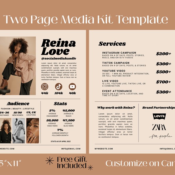 Rate Card Template - Etsy Canada