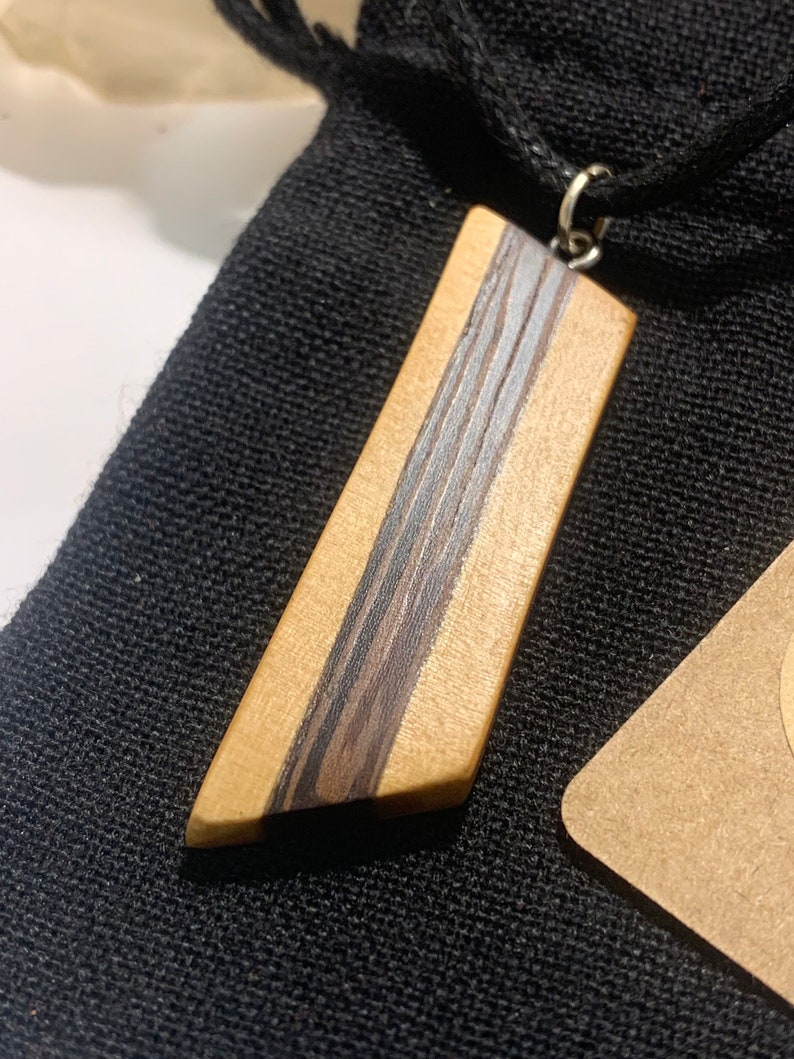 Handmade Wooden Pendant | Castilo Boxwood & Wenge | Touch Wood | Luck ...