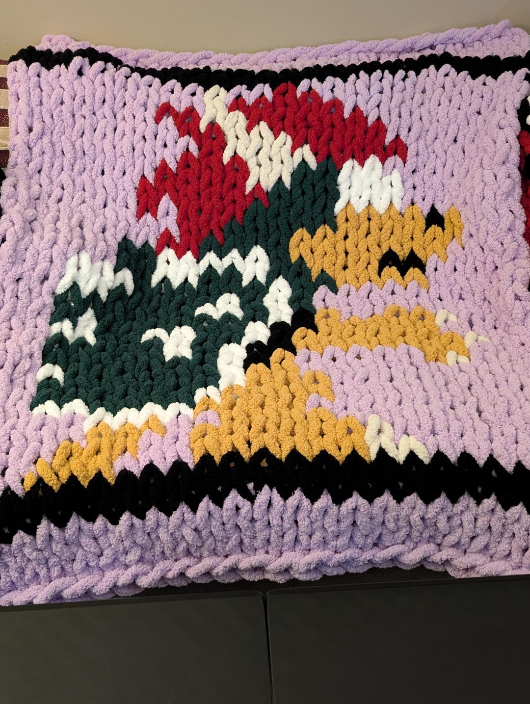 Cozy Handknit Chunky Bowser Blanket! - Etsy