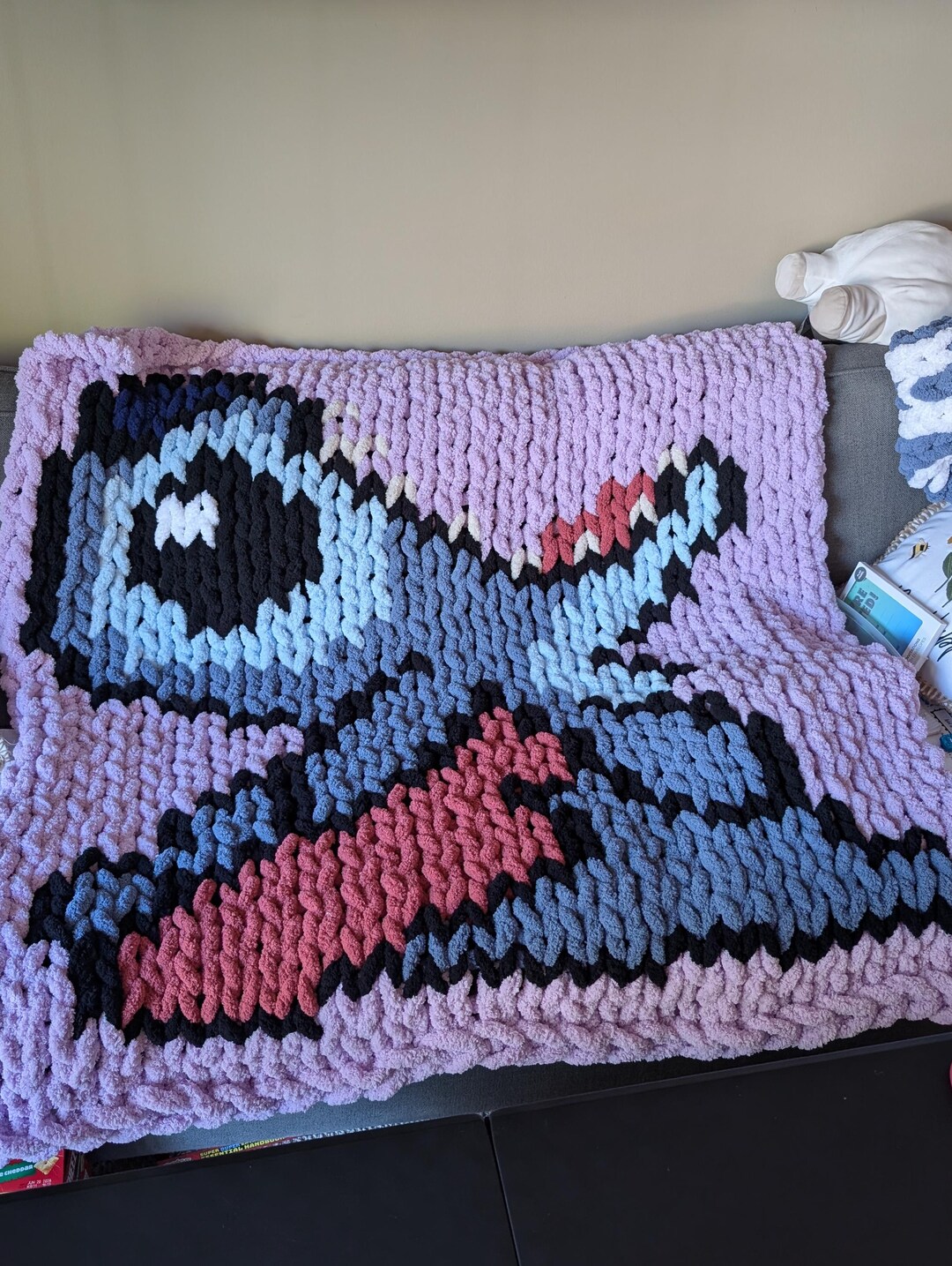 Stitch Chunky Knit Blanket Pattern - Etsy