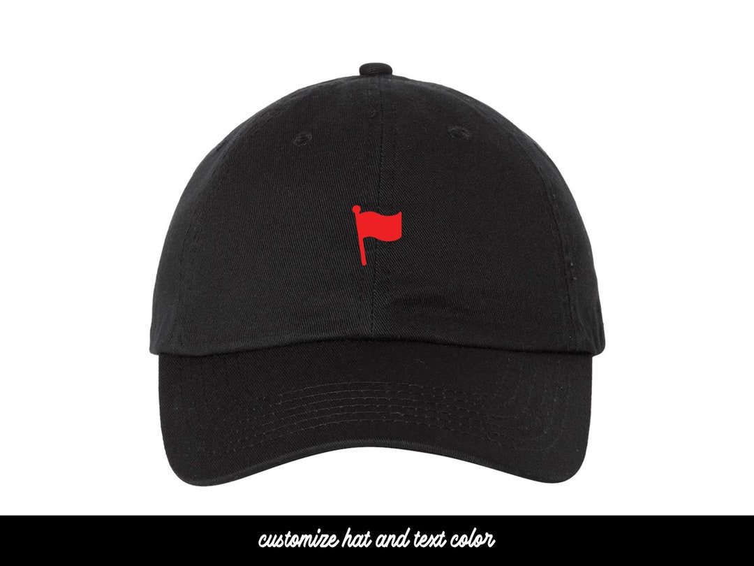 Red Flag Hat - Embroidered Cap - Etsy