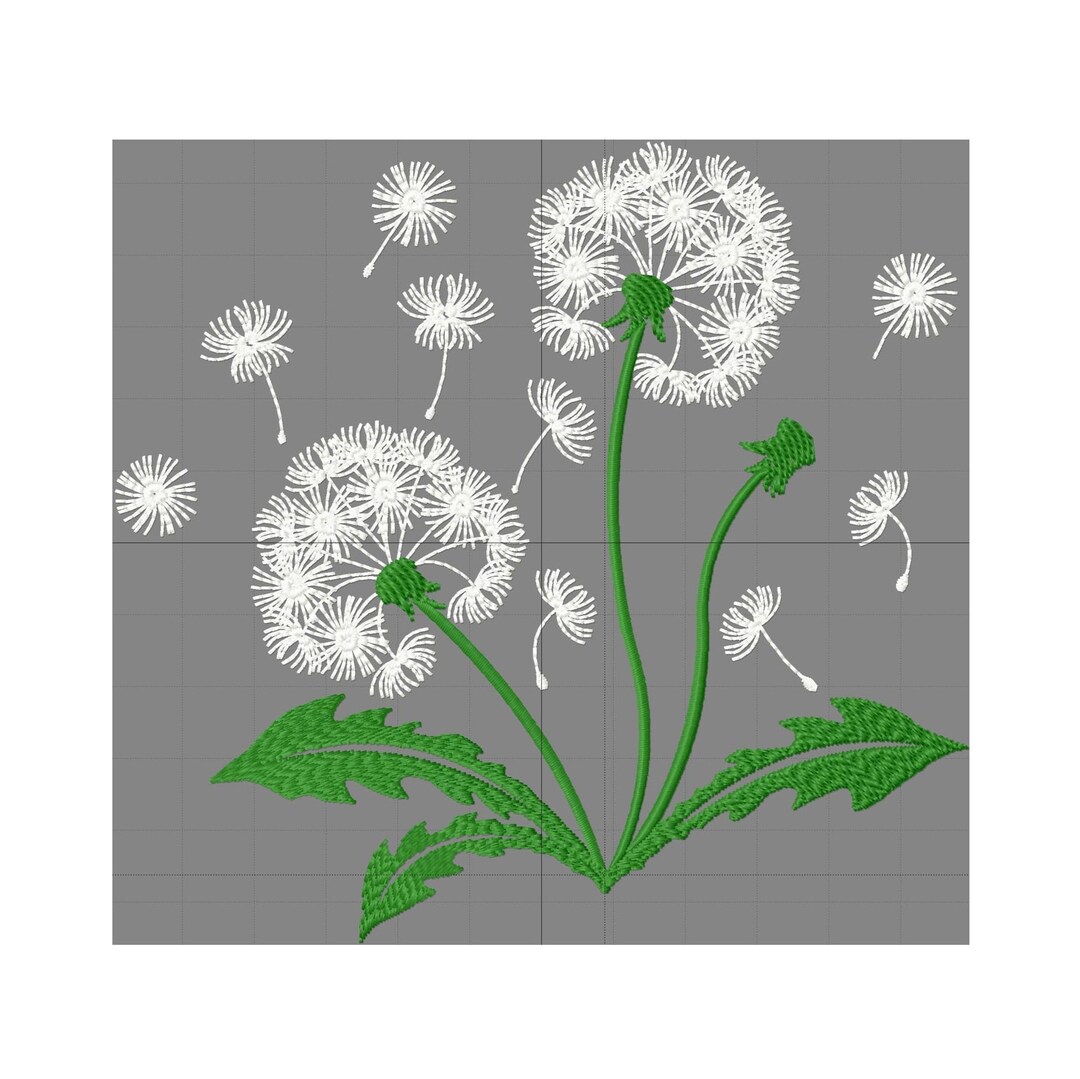 Embroidery Design Dandelions, Machine Embroidery File, Instant Download ...