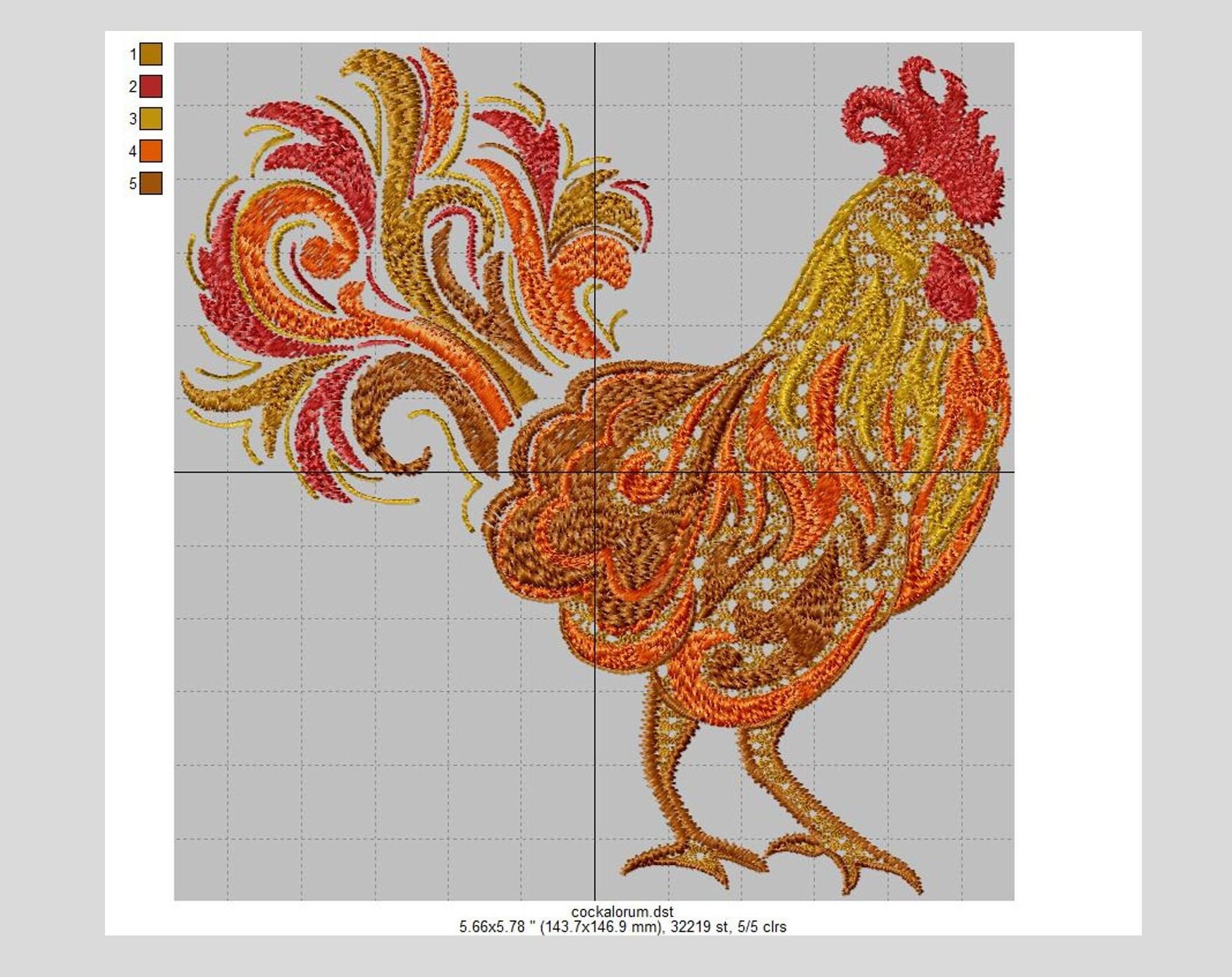 Cockerel Embroidery Design Machine Embroidery File Instant - Etsy