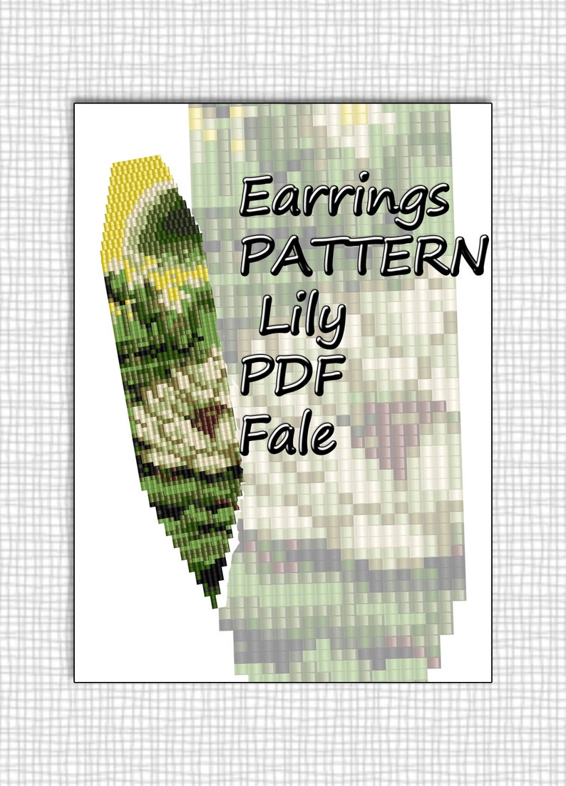 Earring Pattern Instant Download PDF Earrings Seed Bead - Etsy