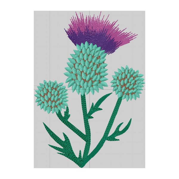 Thistle Embroidery Pattern - Etsy