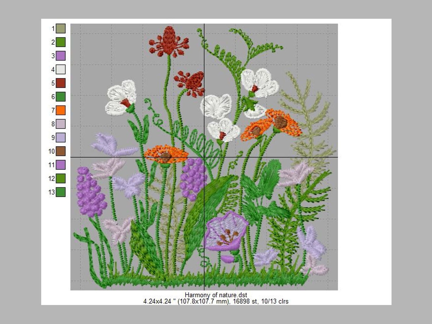 Embroidery Design Gossamer Grass Plant Machine Embroidery - Etsy