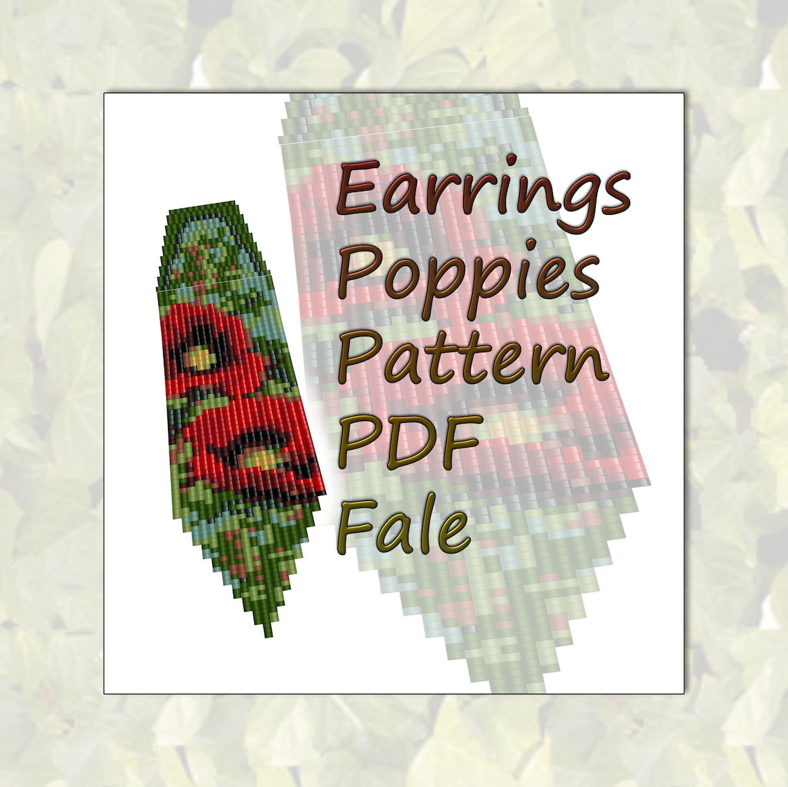 Earring Pattern Instant Download PDF Earrings Seed Bead - Etsy