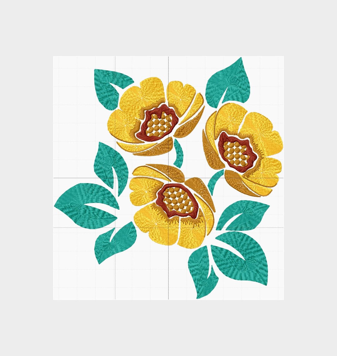 Embroidery Design Flowers, Plant, Machine Embroidery File, Instant ...