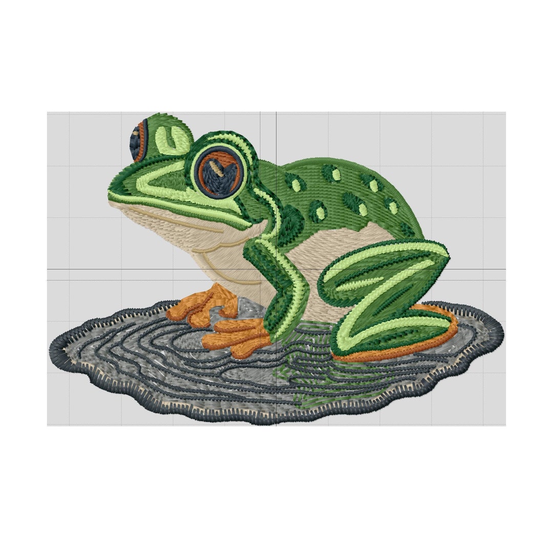 Machine Embroidery Design Frog, File for Machine Embroidery, Instant ...