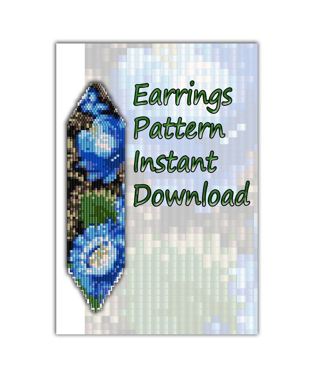 Brick Stitch Earring Pattern, Instant Download PDF, Earrings Seed Bead ...