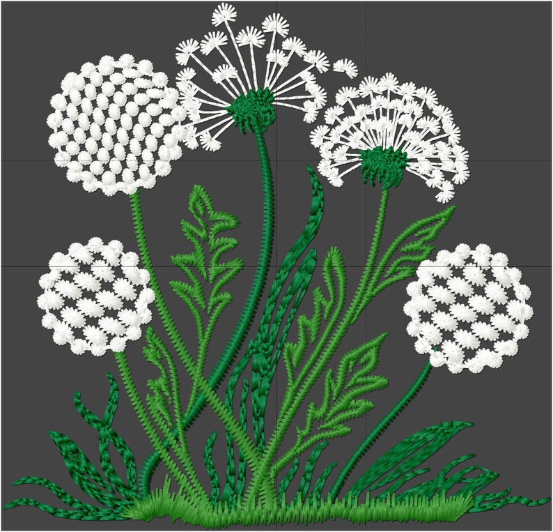 Stickdatei Wildblumen Gras Pusteblumen Pflanze - Etsy.de