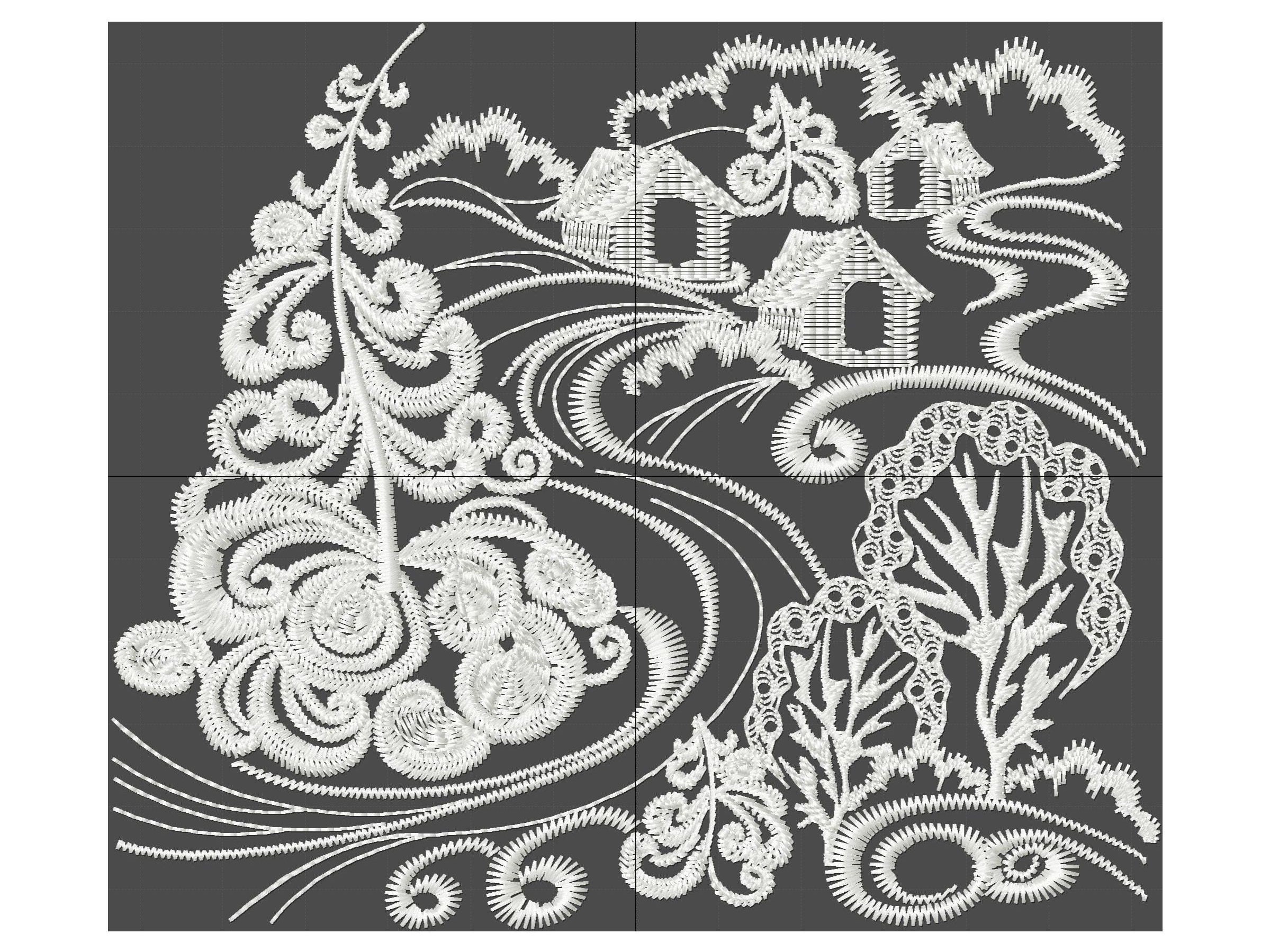 Embroidery Design Winter Scenery Machine Embroidery File - Etsy