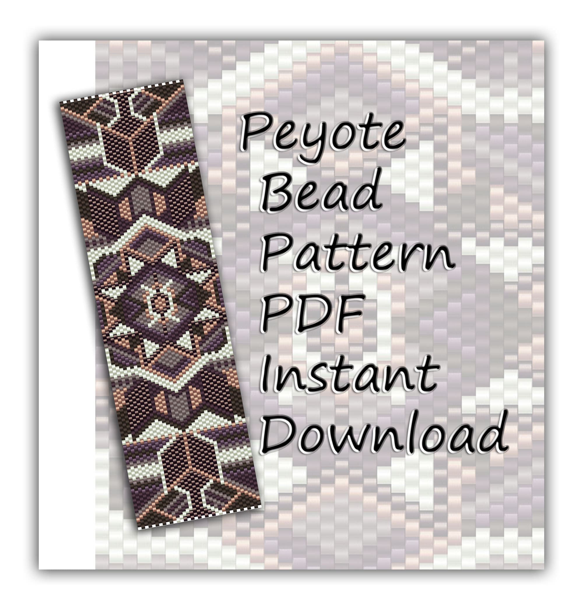 Peyote Bead Pattern Seed Bead Pattern Miyuki Delica PDF - Etsy