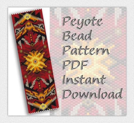 Peyote Bead Pattern Seed Bead Pattern Miyuki Delica PDF - Etsy