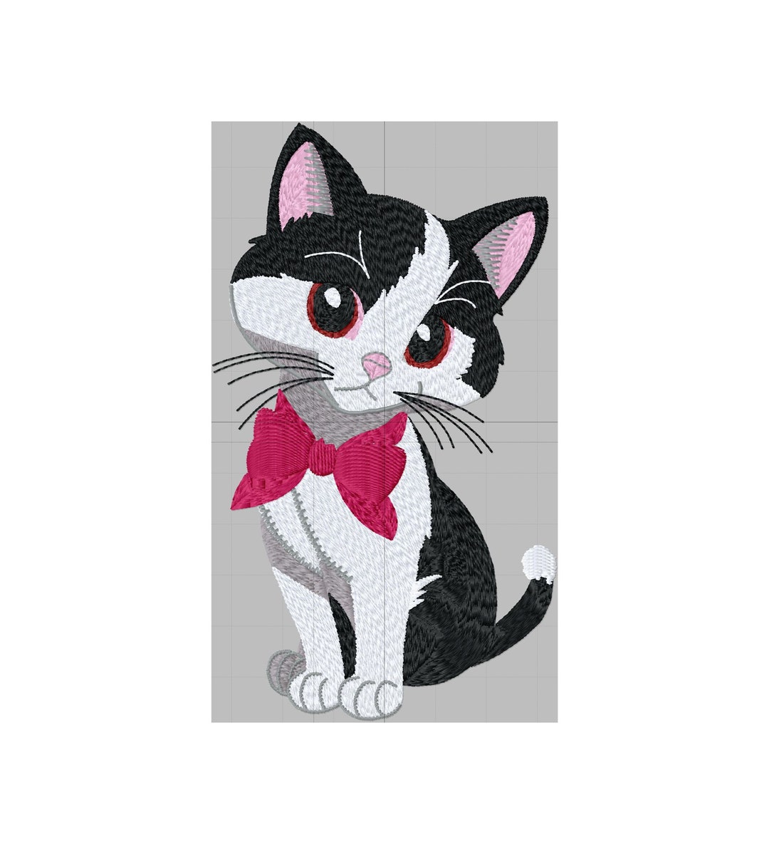 Machine Embroidery Design Kitty, File for Machine Embroidery, Instant ...