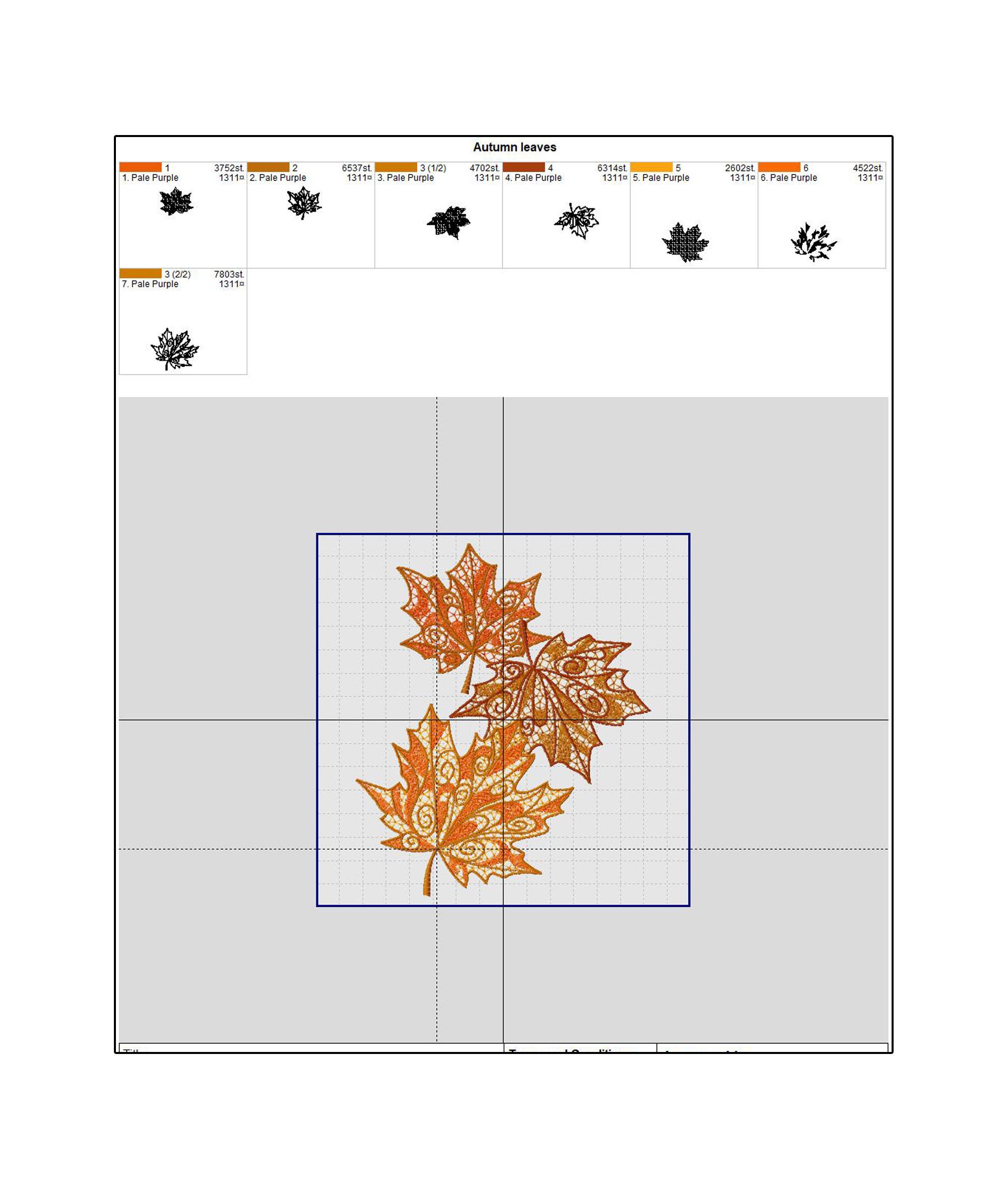 Embroidery Design Autumn Leaves Plant Machine Embroidery - Etsy